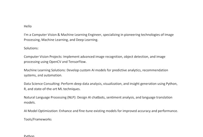 Do computer vision, machine learning, deep learning using opencv,yolo and python by Team_dolly ...